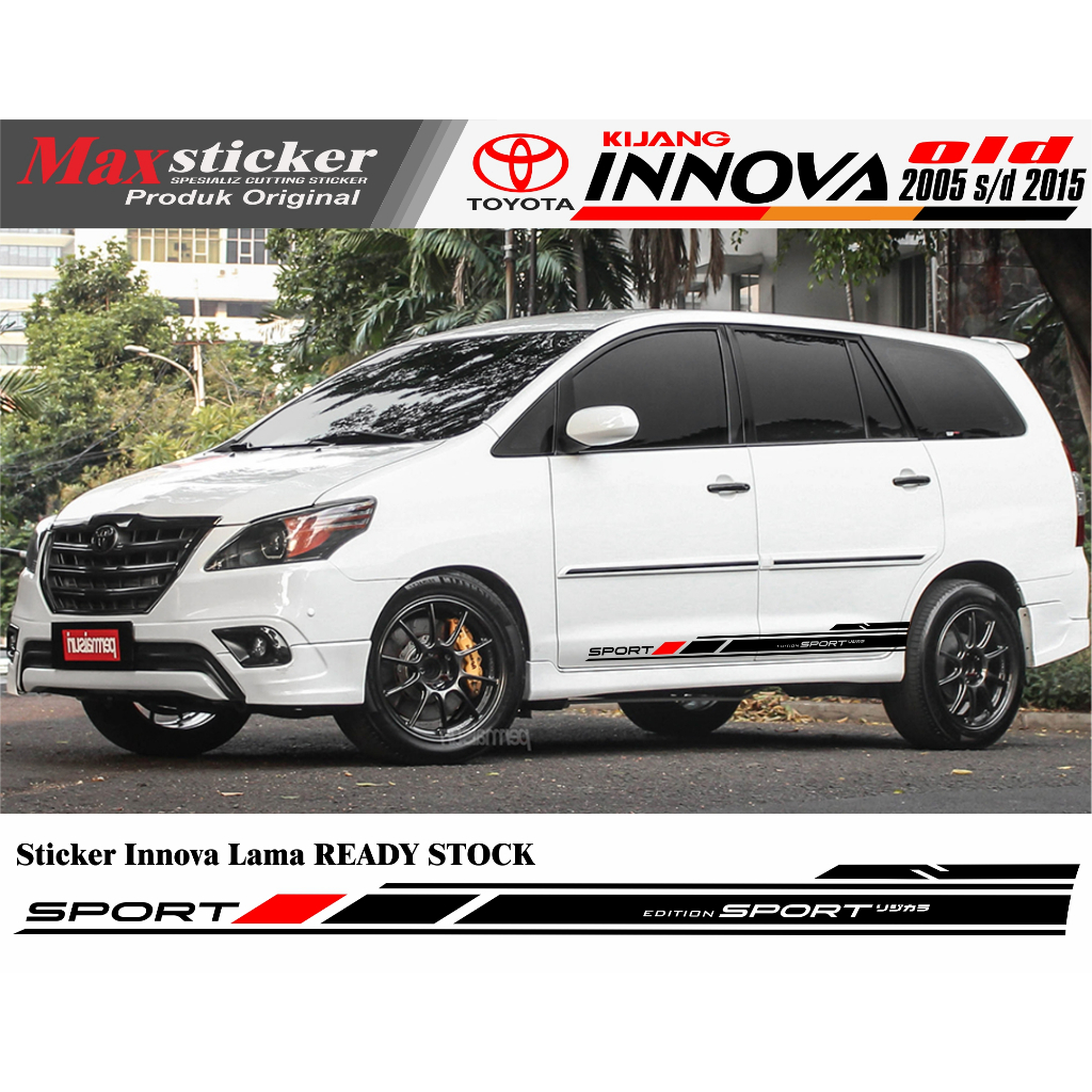 Jual STICKER TOYOTA innova lama Sticker VARIASI innova old SIMPLE ...