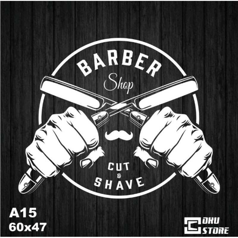 Jual STICKER BARBER SHOP STICKER DINDIN UKURAN 60CM | Shopee Indonesia