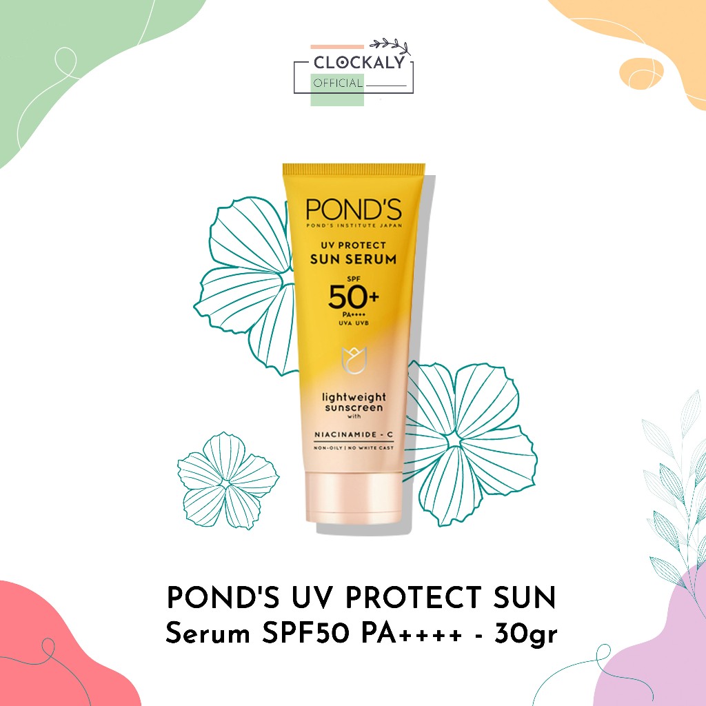 Jual Ponds UV Protect Sun Serum SPF50 PA++++ UVA UVB 30gr | Shopee Indonesia
