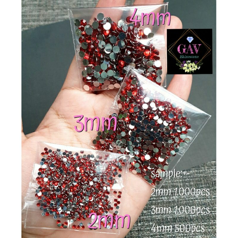 Jual Rhinestone ukuran 4mm isi -+500pcs gems manik blink henna tasbih ...