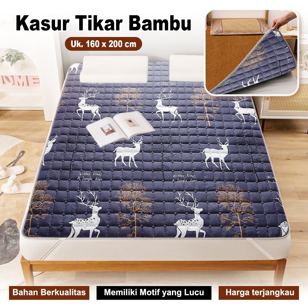 Jual SWEET STORE88-X4B1-Kasur Tikar Bambu Motif / kasur Tikar Lipat ...