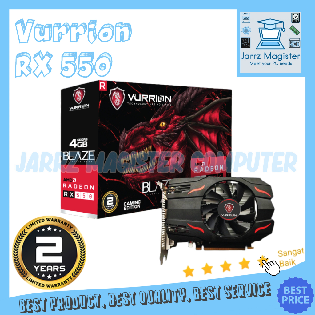 Jual VGA AMD Radeon Vurrion RX 550 4GB DDR5 128 Bit | VGA AMD Radeon ...