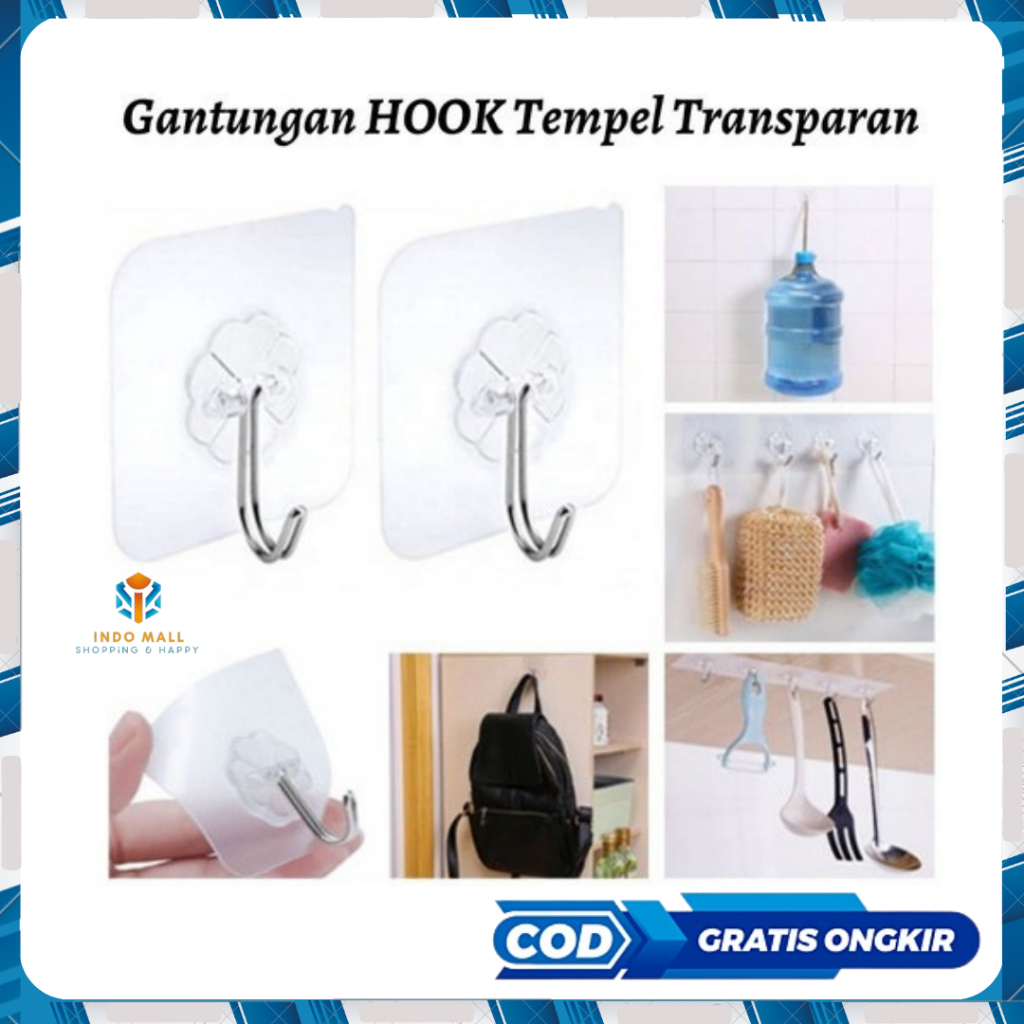 Jual Gantungan HOOK Tempel Tembok Hanger Besi Cantelan Dinding Tembok ...