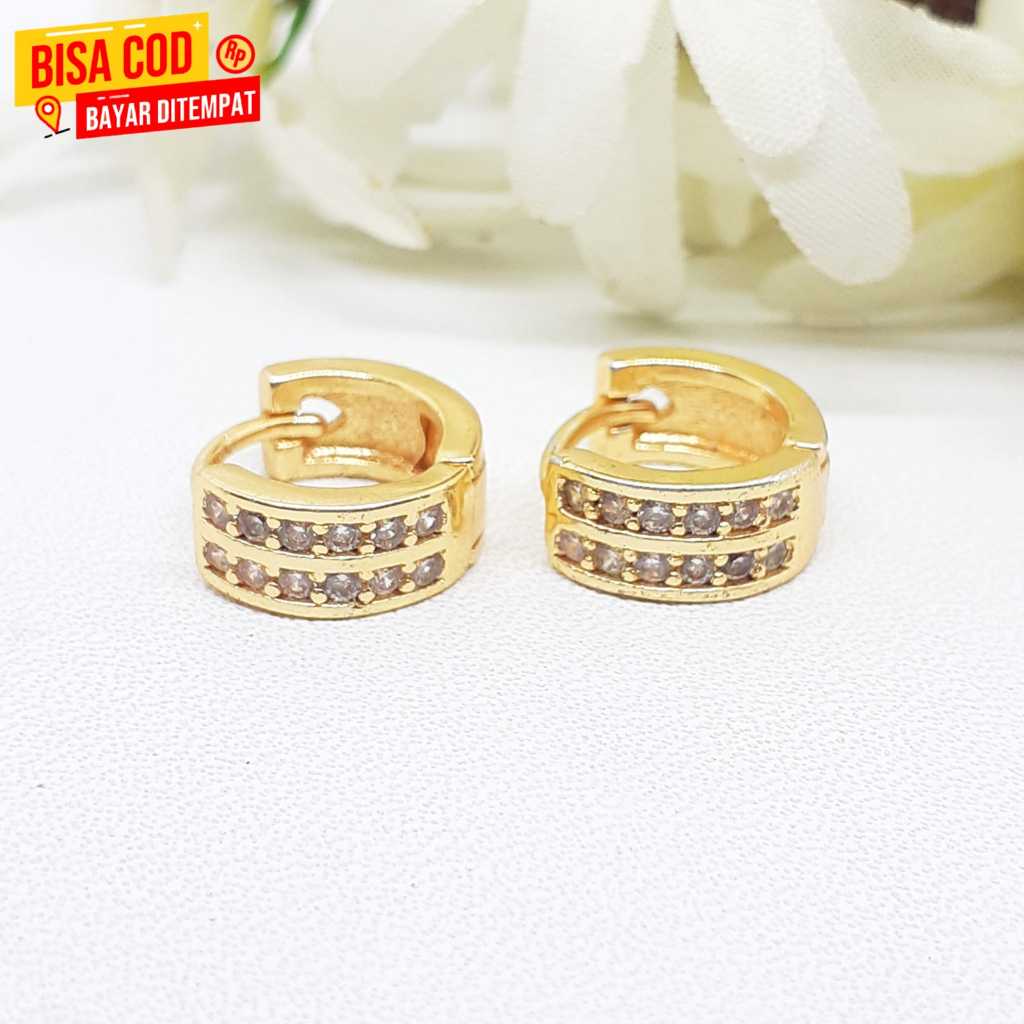 Jual mytitanium-anting xuping lapis emas model kekinian wanita dewasa kwalitas terbaik CSF73 ...