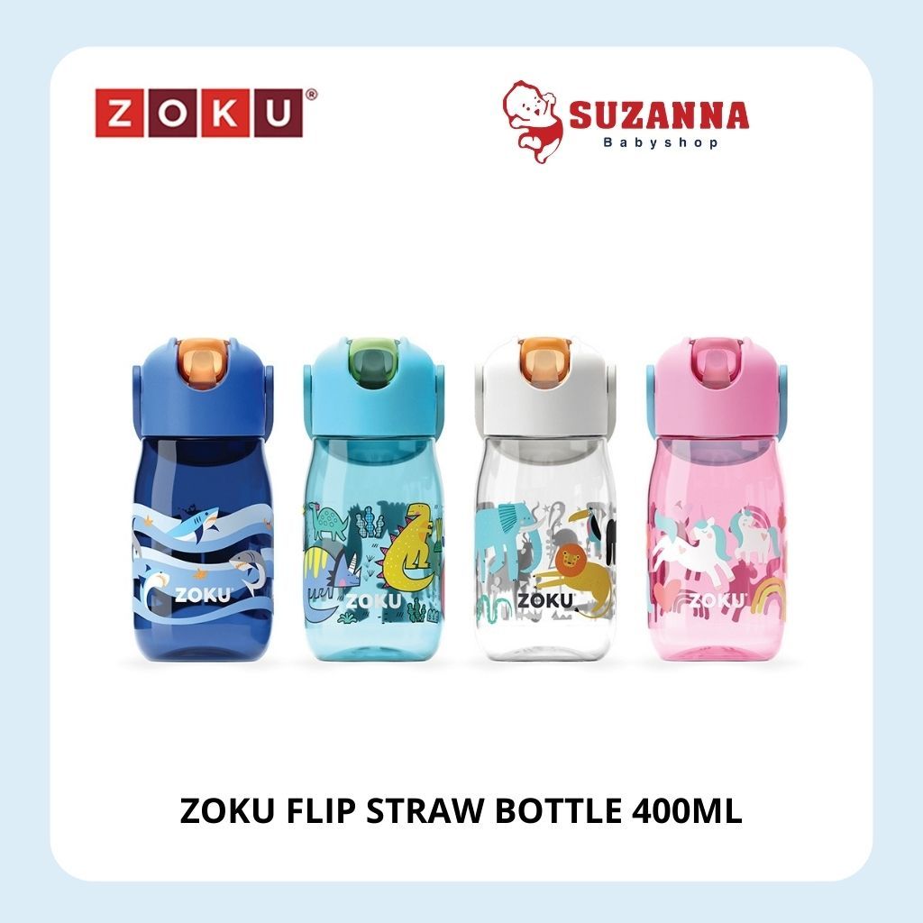 Jual Zoku Kids Flip Straw Bottle - Botol Minum Sedotan Untuk Anak ...