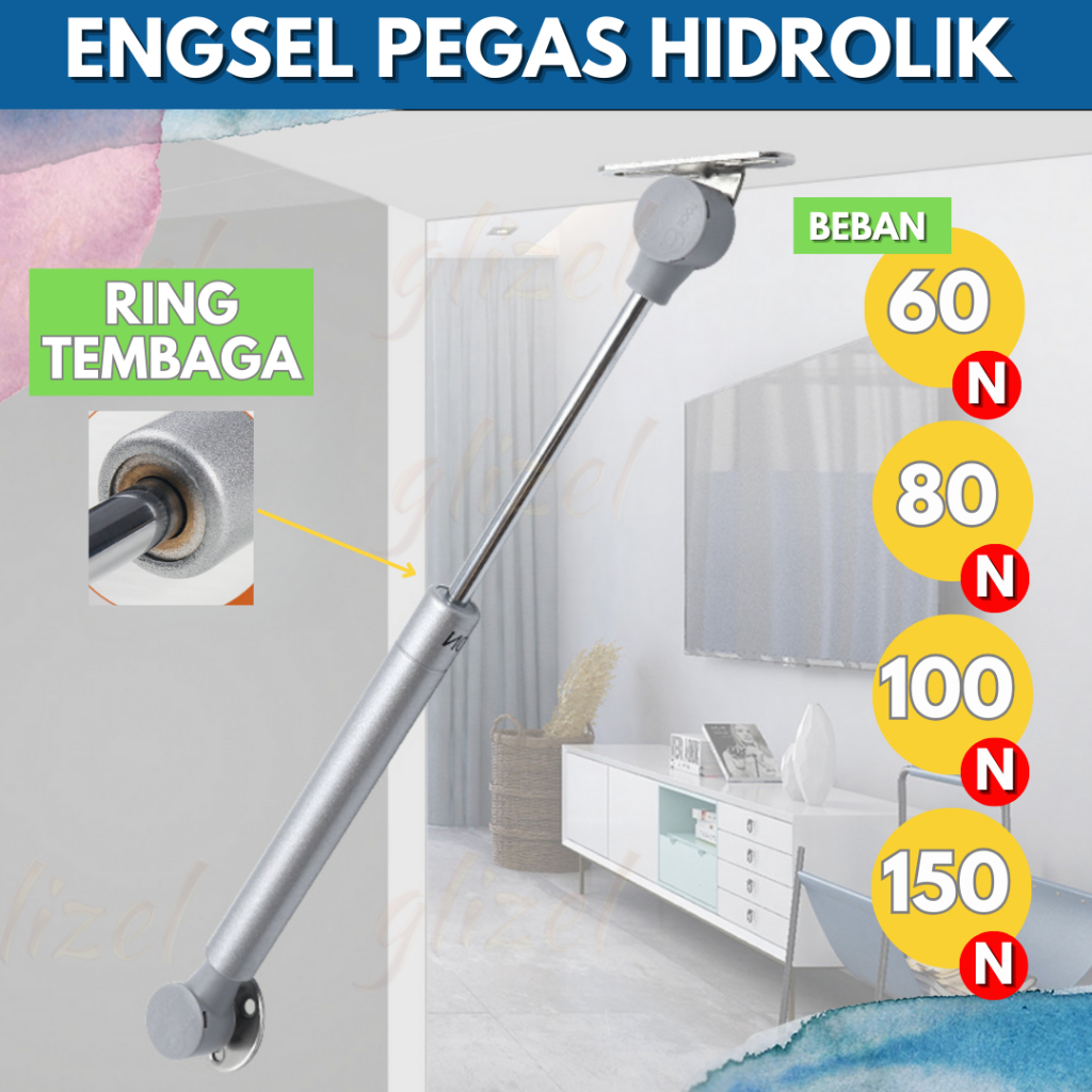 Jual Engsel Hidrolik Gas Spring Jok Motor Lemari Door Closer Kitchen ...