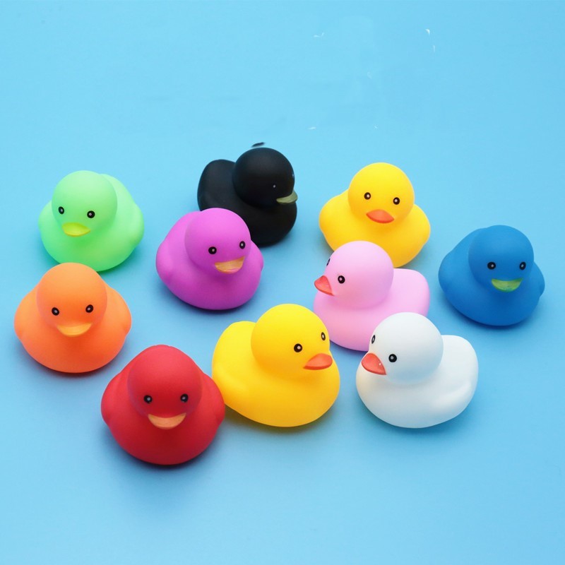 Jual Mainan bebek warna-warni bebek kecil anak-anak / Vinyl mencubit ...