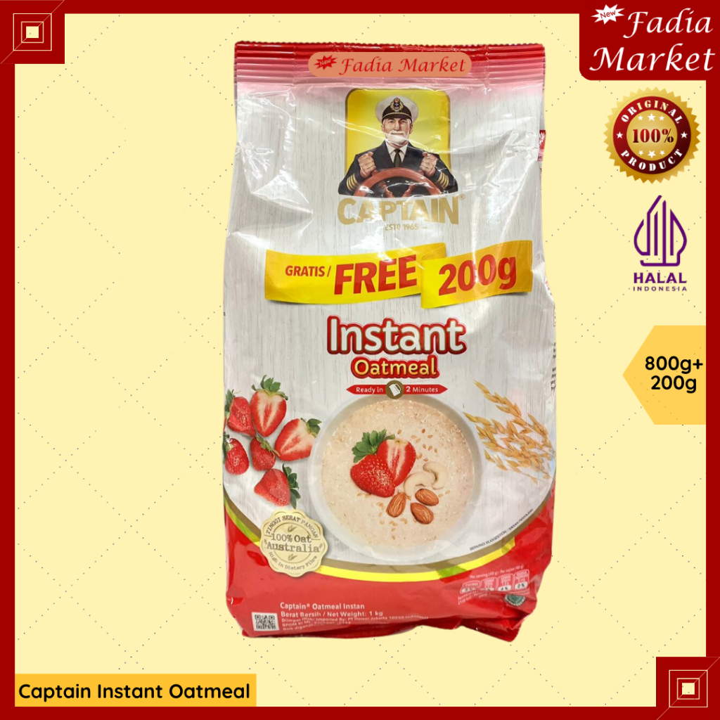 Jual Havermout Captain Oatmeal Malaysia Quick Cook Masak Instant Air ...