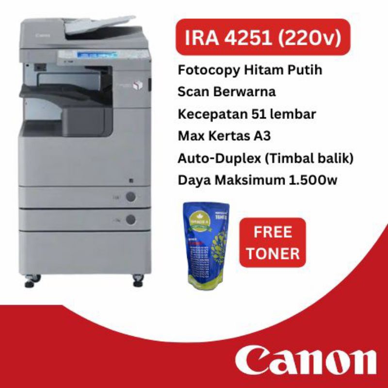 Jual MESIN FOTOCOPY CANON IRA 4251 (220 VOLT ) | Shopee Indonesia