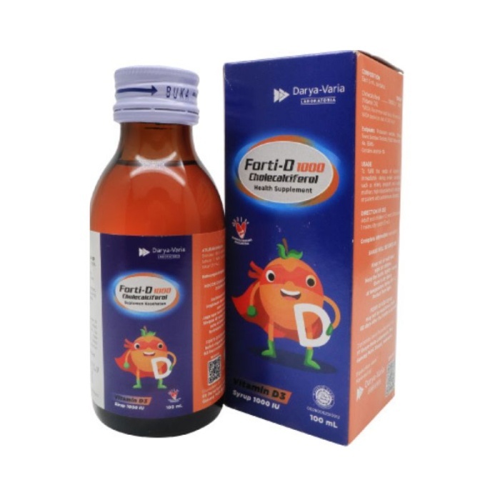 Jual Forti D Syrup 1000IU 100ML - Vitamin D 1000 IU | Shopee Indonesia