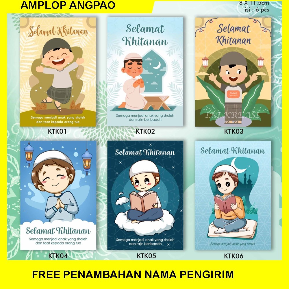 Jual AMPLOP KHITANAN ANGPAO SELAMAT KHITAN MODEL PENDEK | Shopee Indonesia