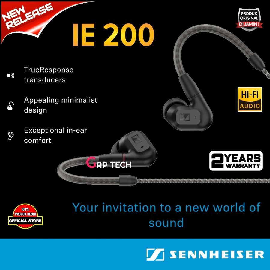 Jual Sennheiser IE 200 / IE200 Hi-Fi Audiophile In-Ear Earphones / iem ...