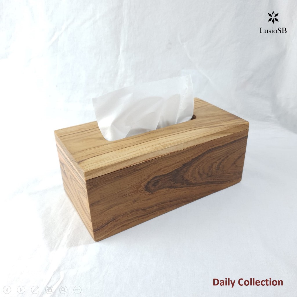 Jual LusioSB Kotak Tisu Hotel Tempat Tissue Box Besar Kayu Jati ...