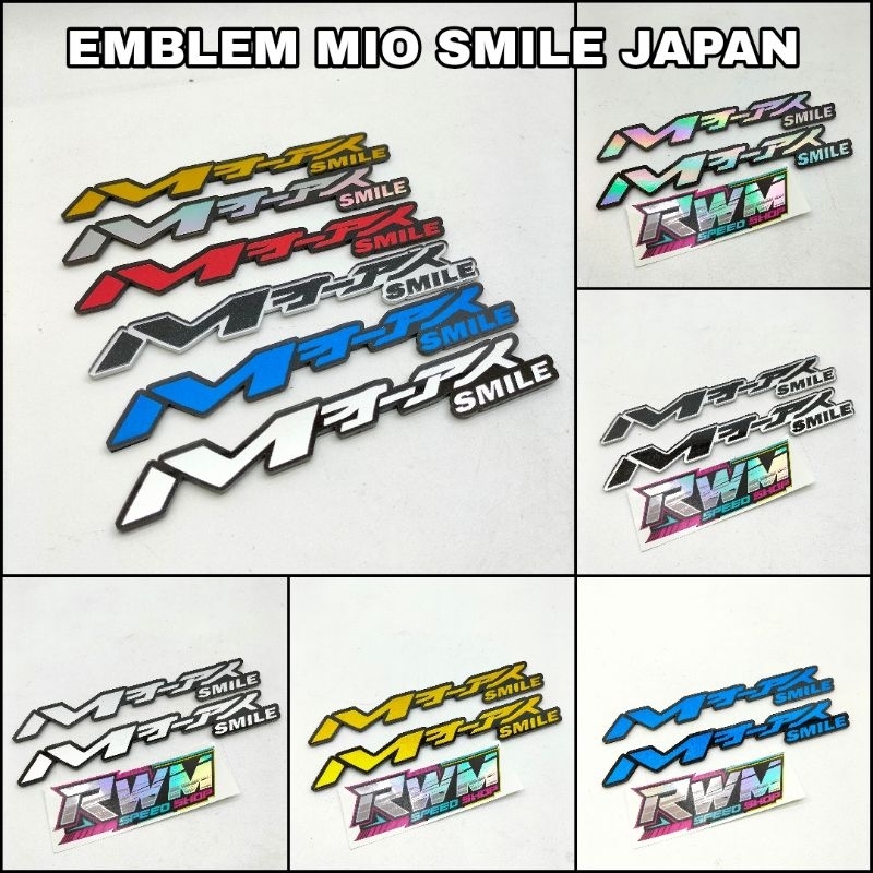 Jual Emblem Yamaha Mio Smile Japan Logo 3D Emblem Timbul Mio Smile Sporty Mio J M3 Akrilik ...