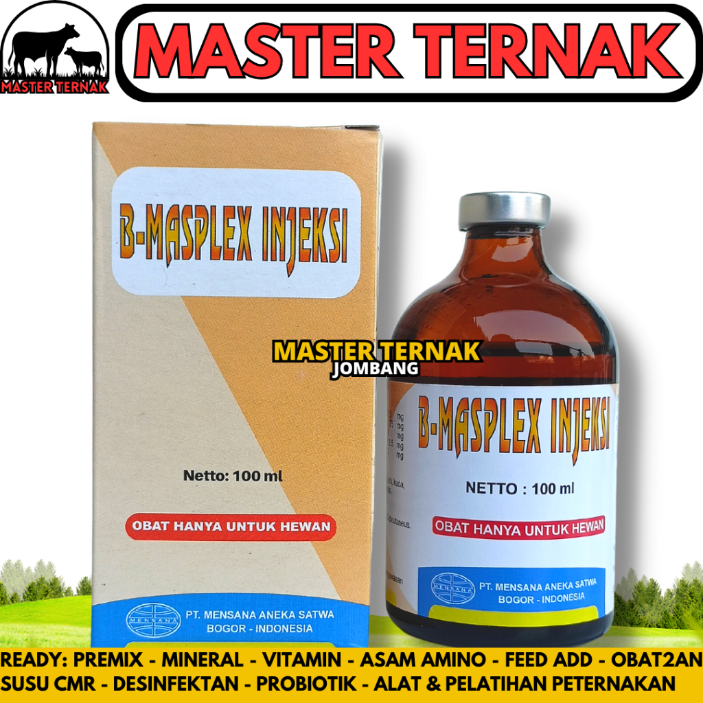 Jual B MASPLEX INJ 100ML - Vitamin B complex Hewan Sapi kambing Domba ...