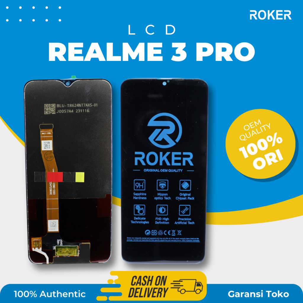 Jual ROKER LCD TOUCHSCREEN REALME 3 PRO LCD TS FULLSET ORIGINAL BY ROKER | Shopee Indonesia