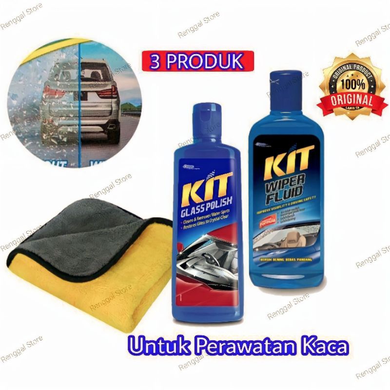 Jual Kit Glass polish/Kit Wifer Pluid/Lap Mikrofeber/Dapat 3 produk ...