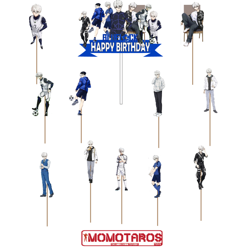 Jual Topper cake Seishiro Nagi solo Blue Lock isi 12 pcs | Shopee Indonesia