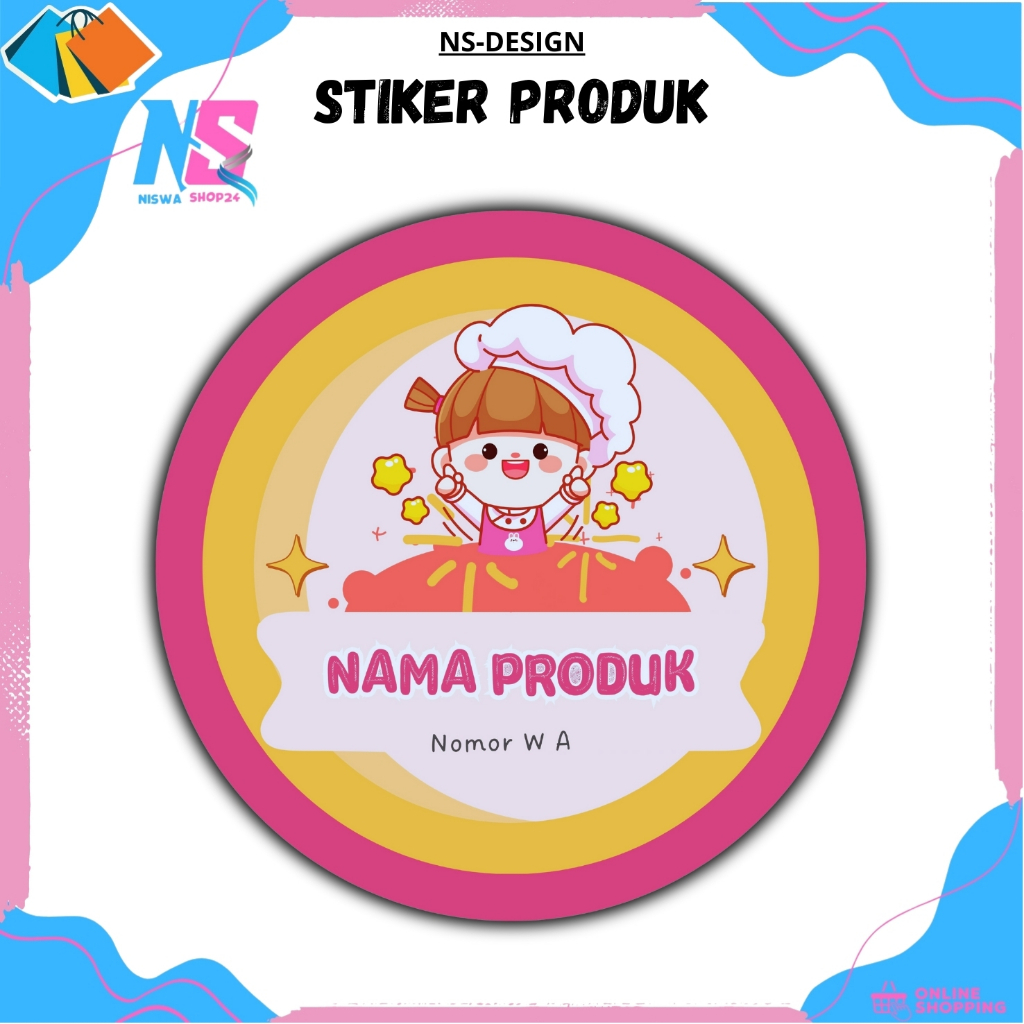 Jual Stiker produk kemasan makanan - cemilan gratis design - Stiker ...