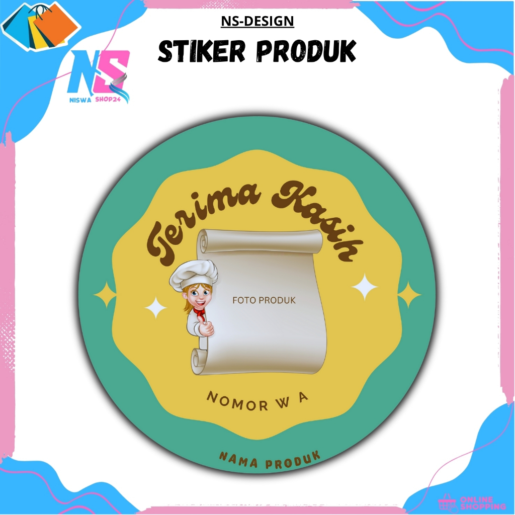Jual Stiker produk kemasan makanan - cemilan gratis design - Stiker ...