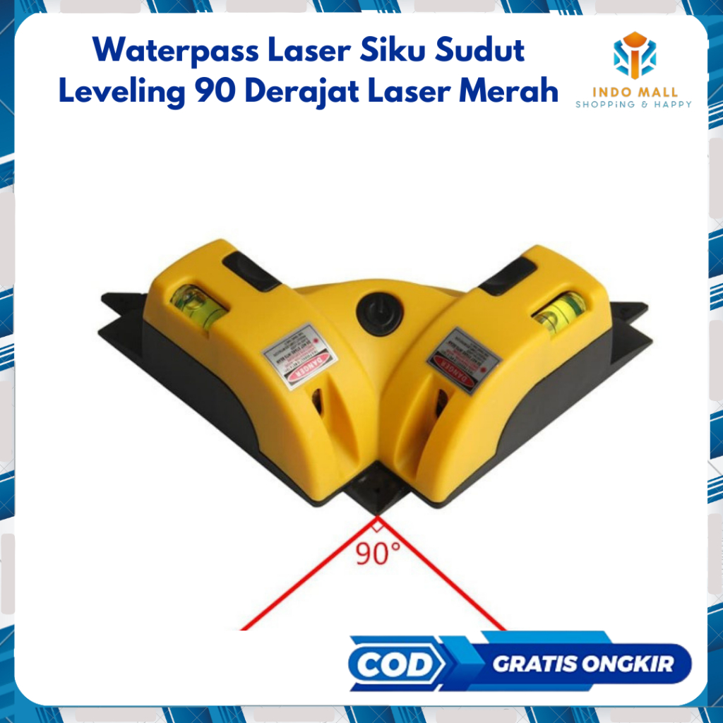 Jual Waterpass Water pass Laser Siku Sudut Leveling 90 Derajat Laser ...