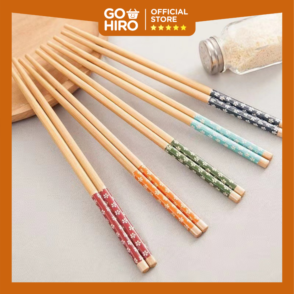 Jual Sumpit Kayu Motif Bunga / sumpit jepang /Sumpit Kayu Bambu Motif ...