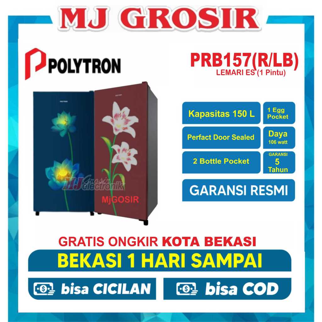 Jual KULKAS POLYTRON PRB 157 LEMARI ES 1 PINTU PRB157 PRB 157 | Shopee ...