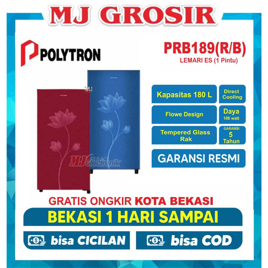 Jual KULKAS POLYTRON PRB 189 / PRB 179 / PRA 18 CRX / CRF 208 LEMARI ES ...