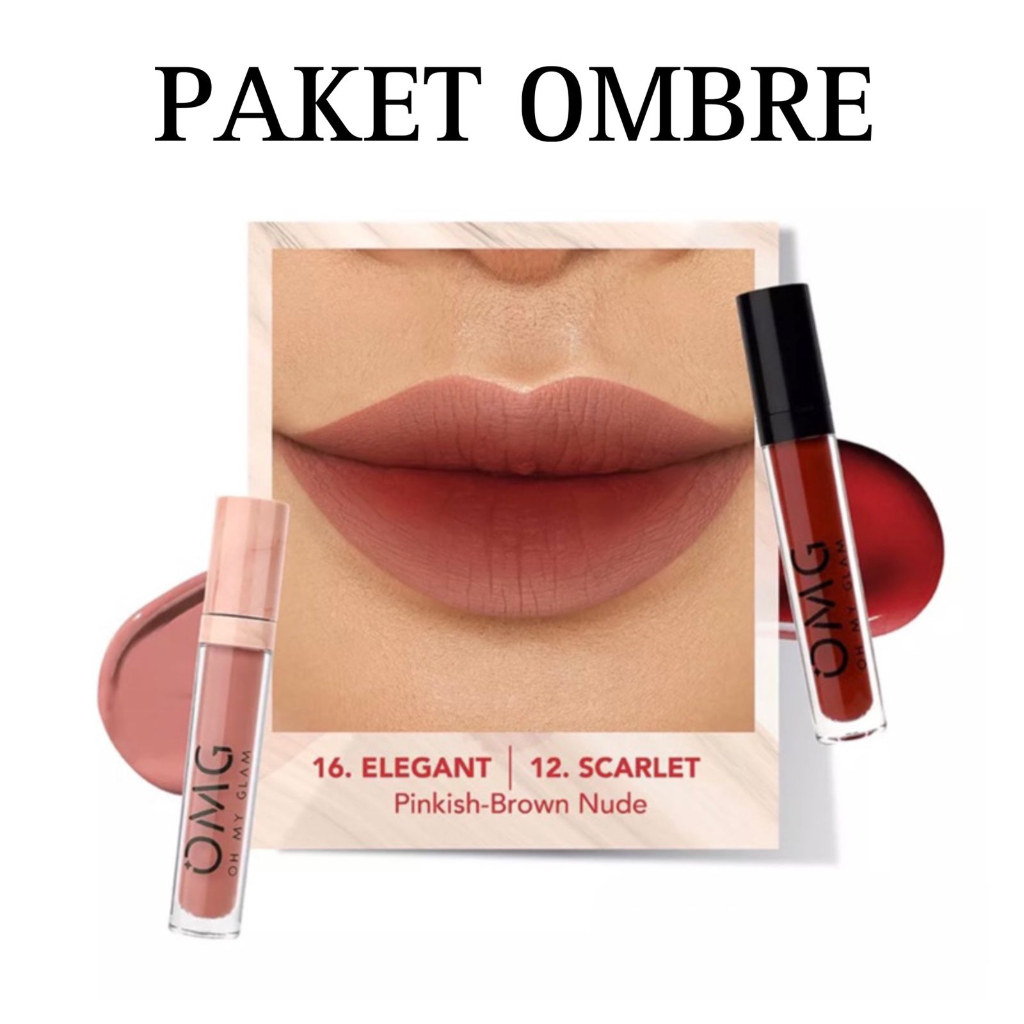 Jual Paket Ombre Lipcream OMG OH MY GLAM Matte Last Lip Cream (2 Pcs ...