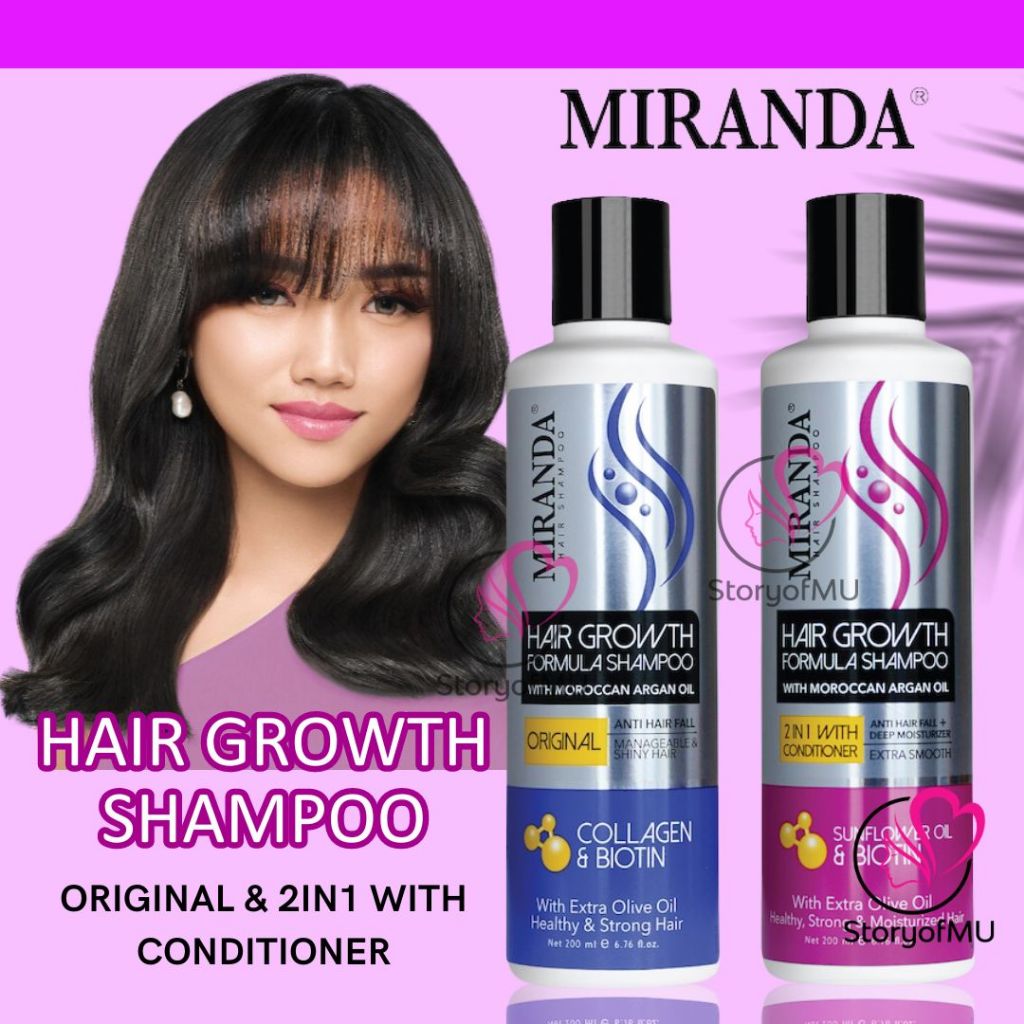 Jual MIRANDA Hair Growth Formula Shampoo 200ml Collagen & Biotin 2in1 ...