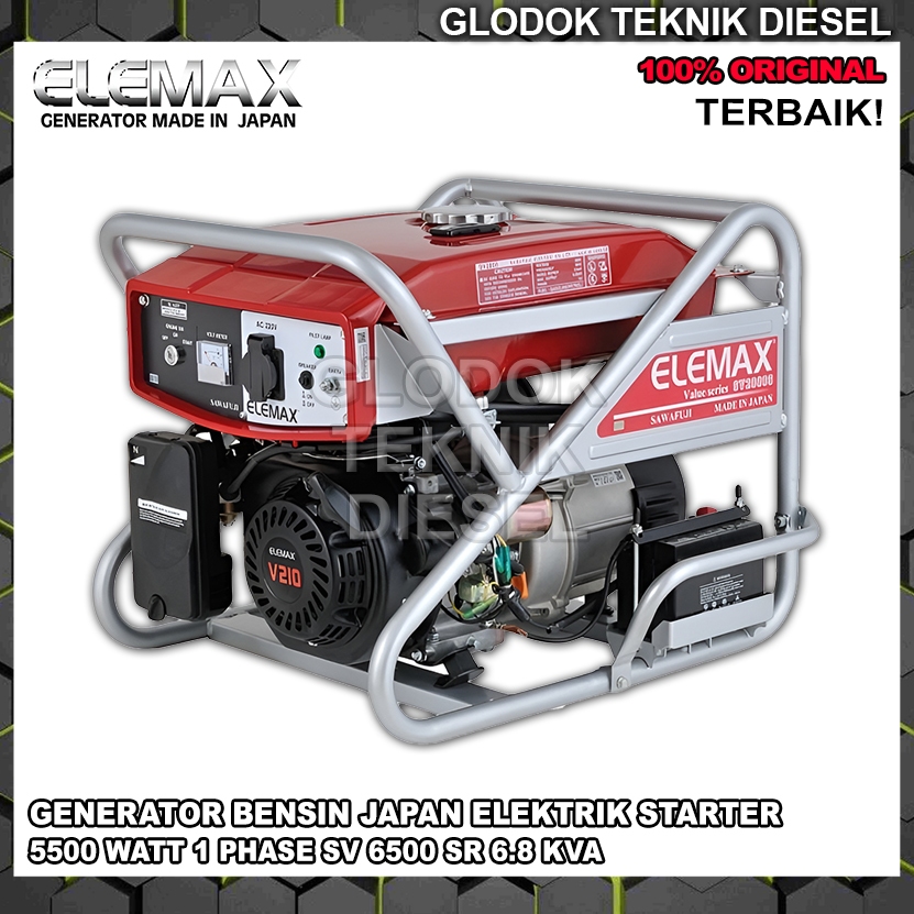 Jual ELEMAX Generator Genset 5500 5000 Watt SV 6500 SR Electric Starter ORIGINAL Terbaik 100% ...