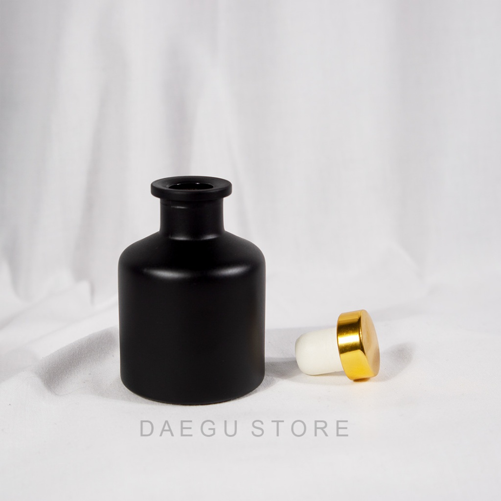 Jual Botol Reed Diffuser 50ml - Kaca Tebal Hitam Doff Black Matte Aromatherapy Pengharum Ruangan ...