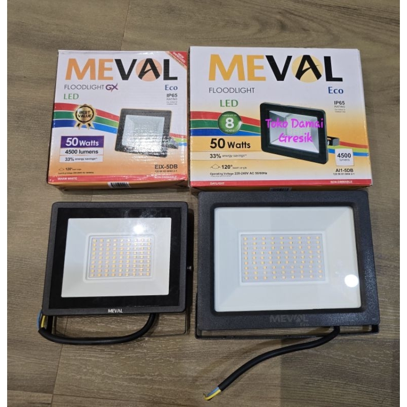 Jual Meval Floodlight Eco 50w. Lampu Led sorot outdoor 50Watt. Flood ...