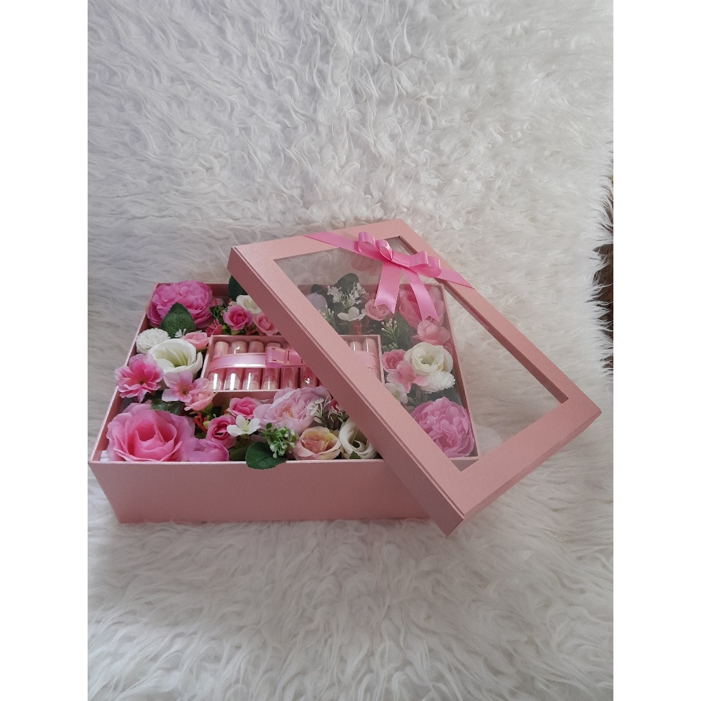 Jual Kado Anniversary Money Flower box Tutup Mika / Gift Box Money ...