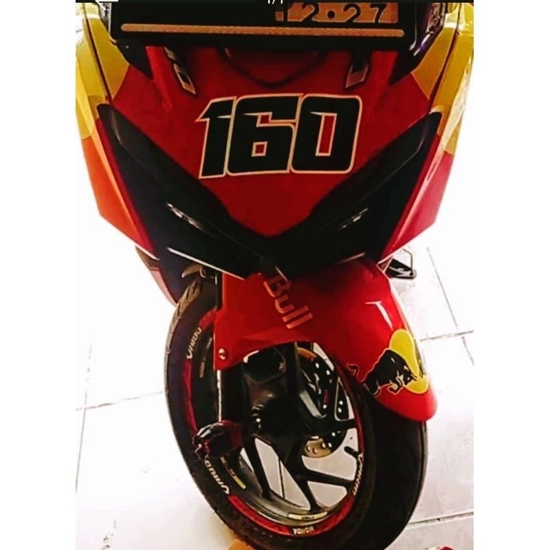 Jual Stiker Angka motor balap/ Sticker Nomor/Stiker 1234567890(harga ...