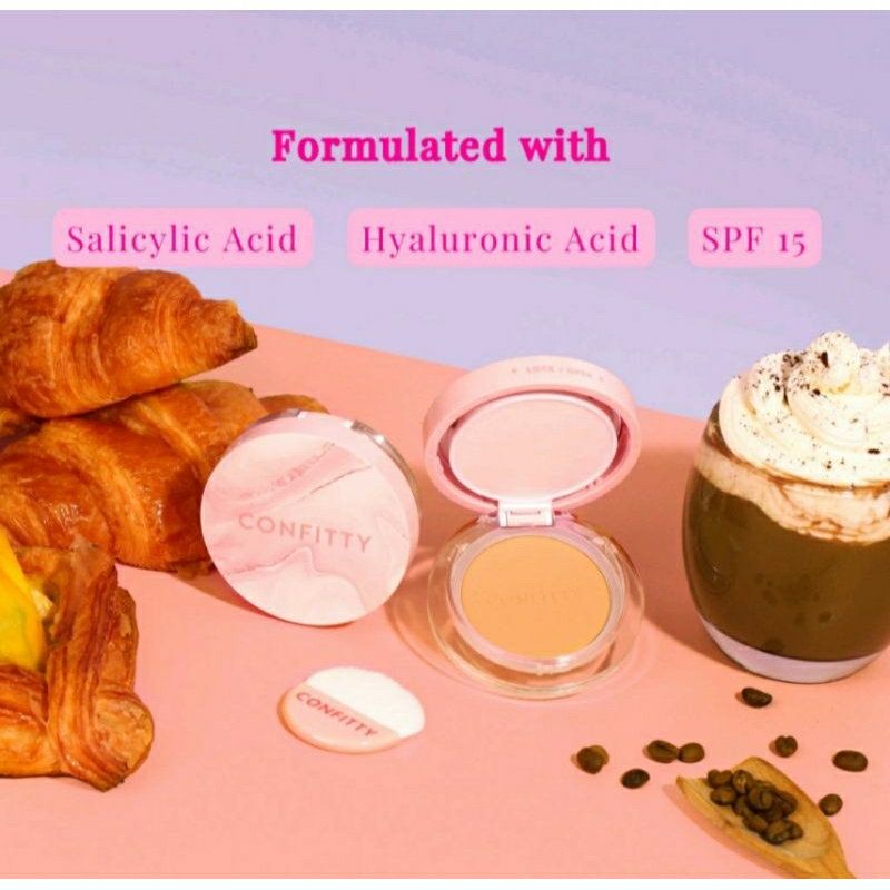 Jual Silky Skin Two Way Cake CONFITTY | Bedak Padat Compact Powder ...