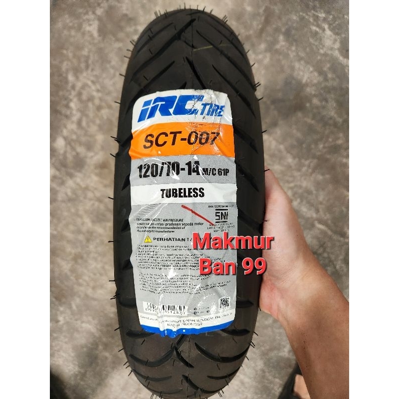 Jual Ban IRC 120/70-14 SCT007 Tubeless Ban Belakang PCX / Vario 150 ...