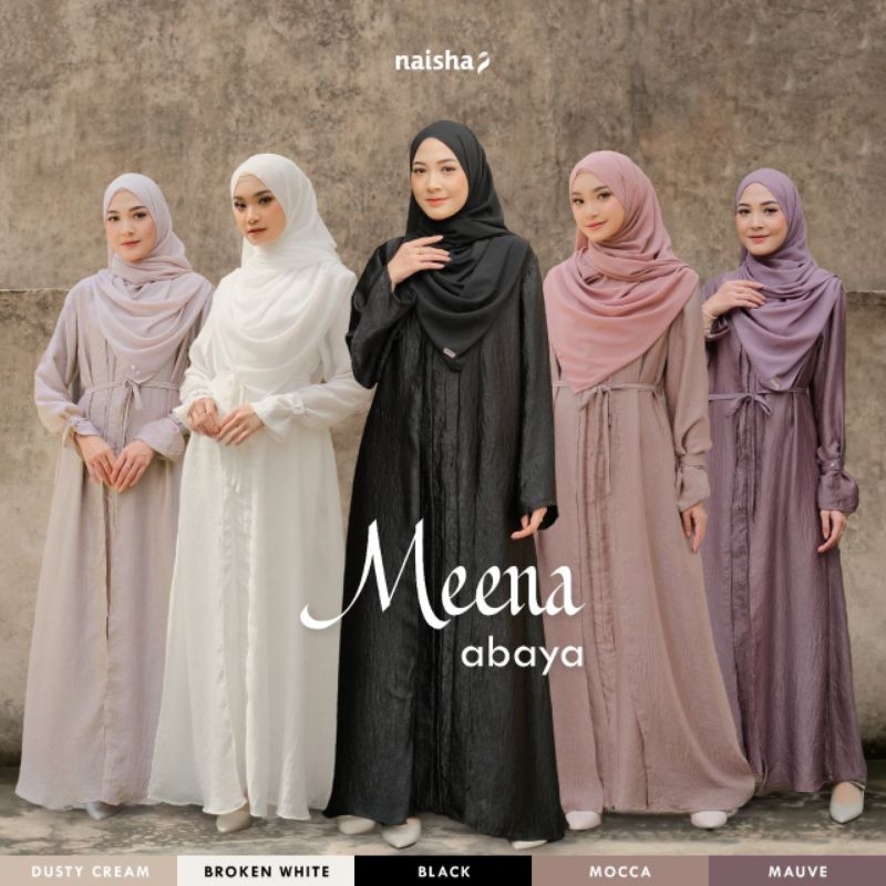 Jual NAISHA OFFICIAL - Meena Abaya Naisha - Abaya Haji Umroh - Abaya Polos Silk Berkilau - Abaya ...
