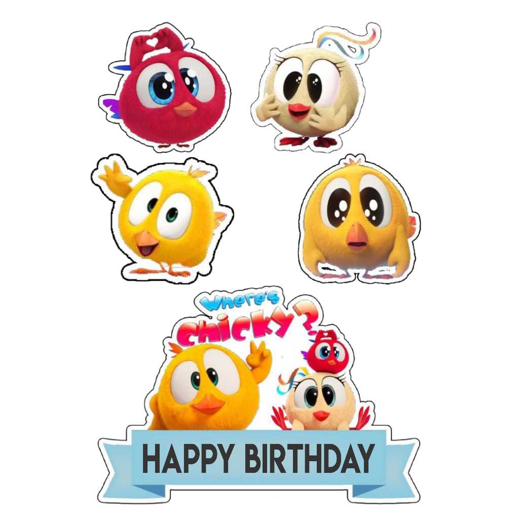 Jual HIASAN KUE CUSTOM TOPPER ULTAH WHERE'S CHICKY TOPPER CAKE ULANG ...