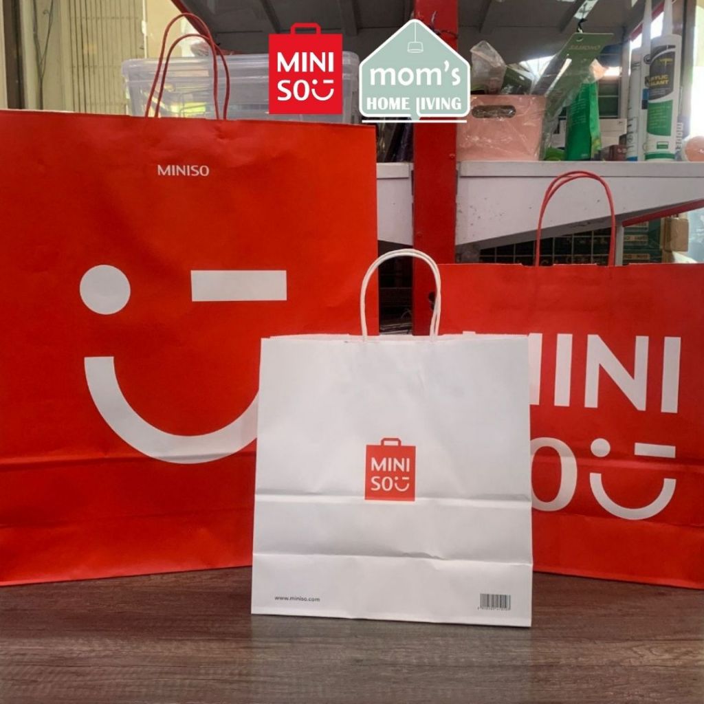 Jual ORIGINAL PAPER BAG MINISO KANTONG KERTAS / TAS MINISO / TAS KERTAS ...