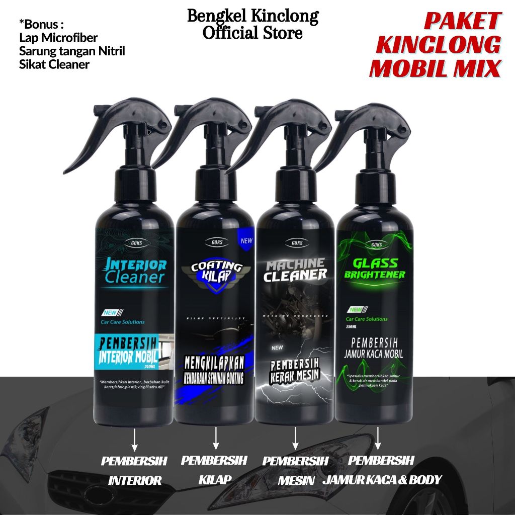 Jual Paket penghilang jamur jendela kaca cleaner interior mobil ...