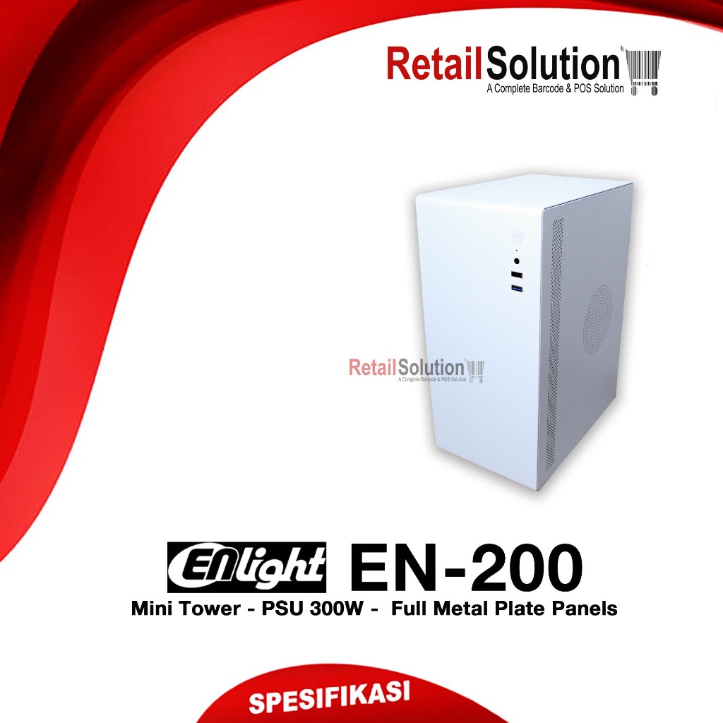 Jual Mini Tower PC Case M-ATX - Enlight EN200 EN-200 + PSU 300W ...