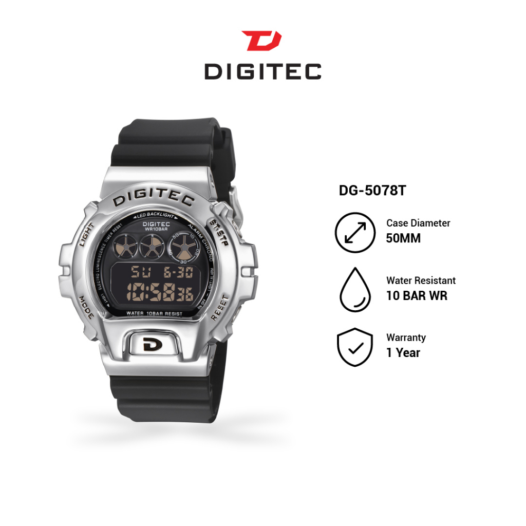 Jual Jam Tangan Digital Digitec DG 5078 Water Resistant | Shopee Indonesia