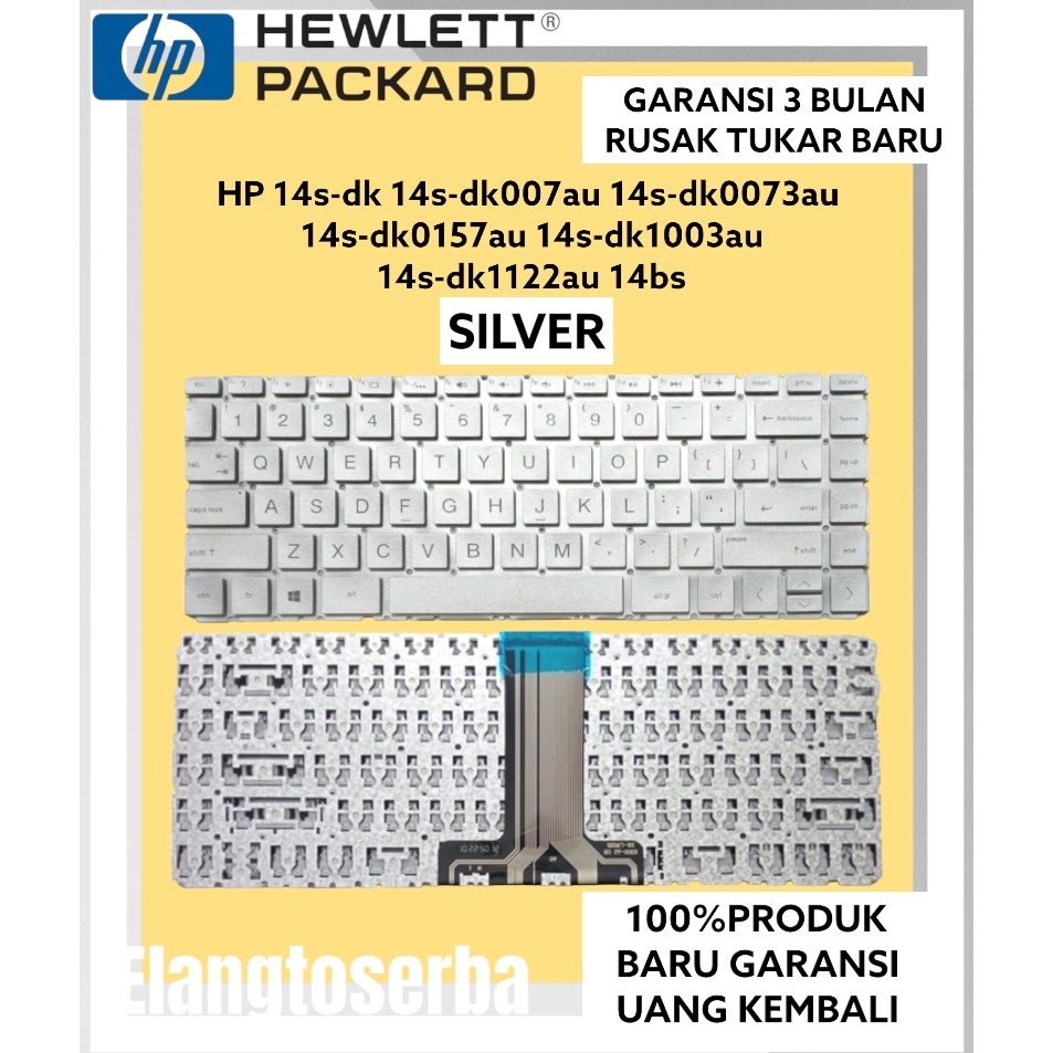 Jual Keyboard HP 14s dk 14s-dk0007au 14s-dk0073au 14s-dk0157au 14s ...