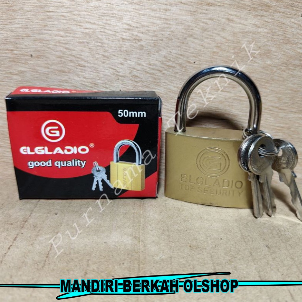 Jual Gembok 40mm 50mm Elgladio / Gembok Rumah Pagar Pintu Padlock ...