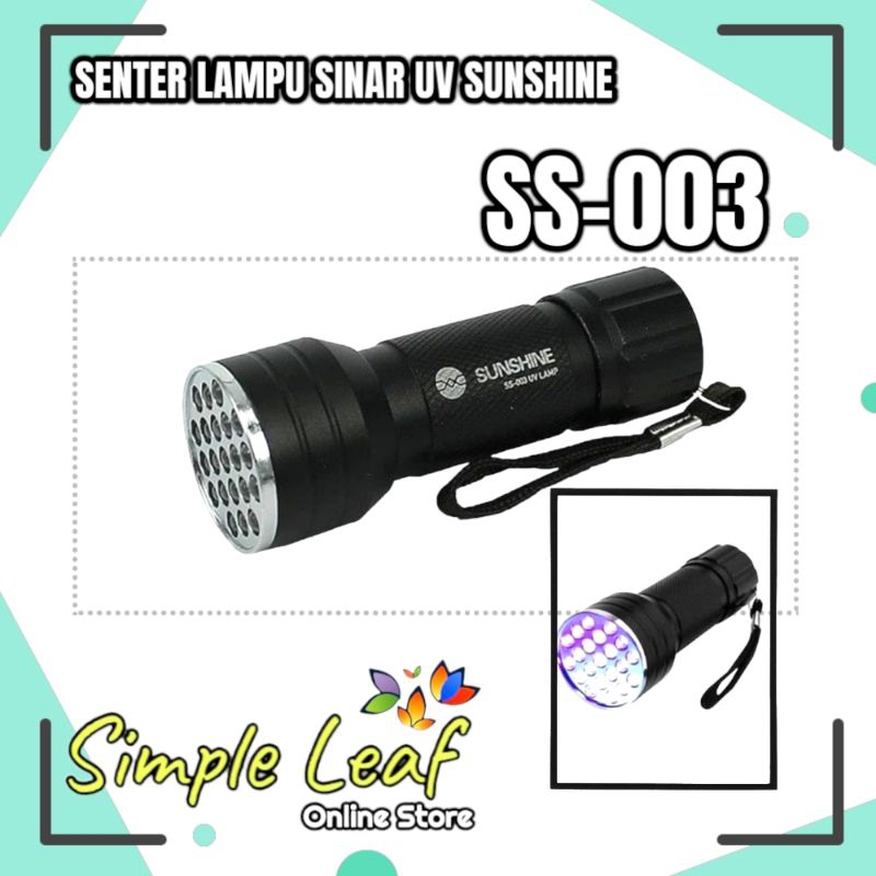 Jual Lampu Senter Sinar UV Ultraviolet SUNSHINE SS-003 Original | Shopee Indonesia