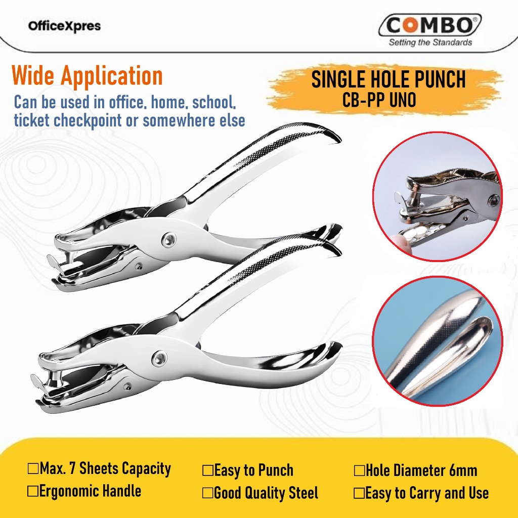 Jual One Hole Punch / Pembolong Kertas 1 Lubang / Perforator Single Hole / Pelubang Kertas 1 ...