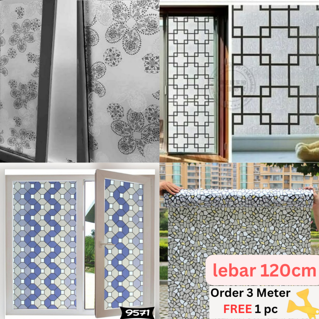 Jual Stiker kaca jendela pintu rumah kantor sticker sandblast motif ...