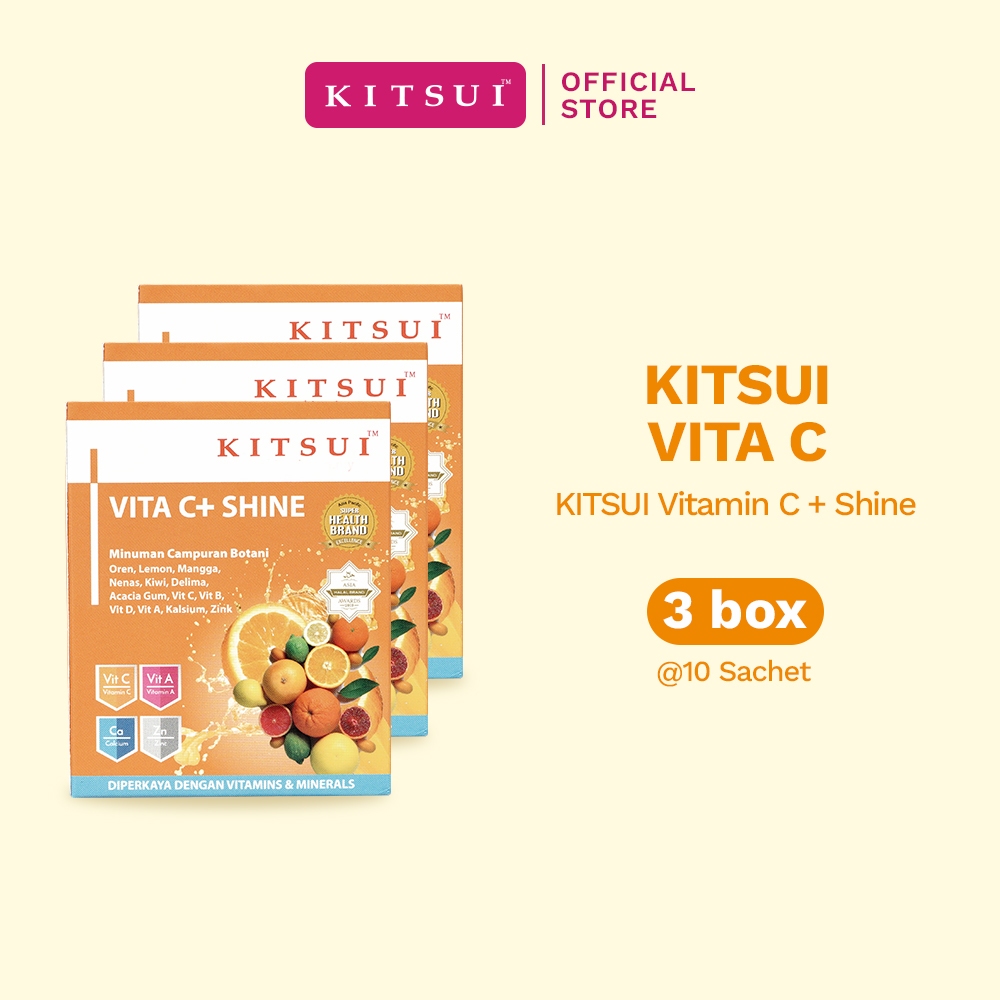 Jual Bundle Isi 3 - KITSUI Vitamin C + Shine ( Kitsui Vita C ) | Shopee ...