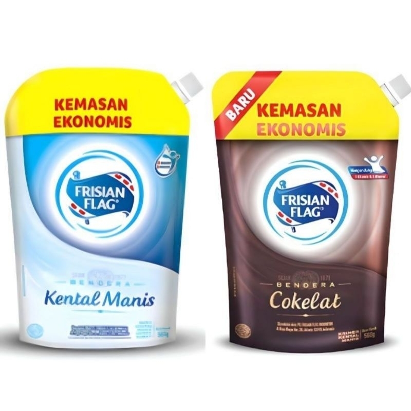 Jual SUSU KENTAL MANIS SKM FRISIAN FLAG POUCH BENDERA PUTIH COKLAT ...